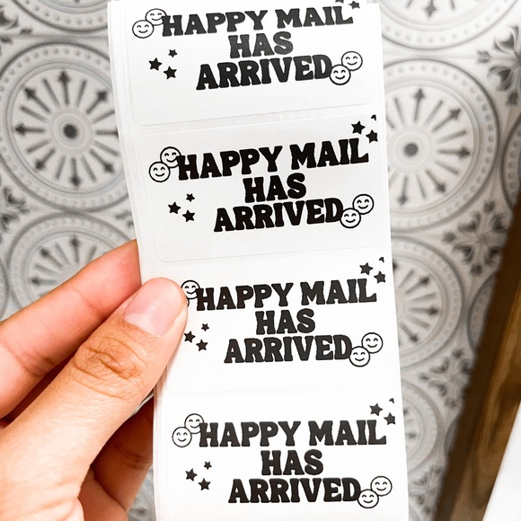 Office | 10 Thank You Stickers Happy Mail Stickers Shipping Supplies ...